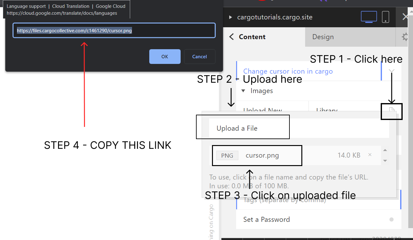 Change cursor icon in cargo collective - Cargo Tutorials