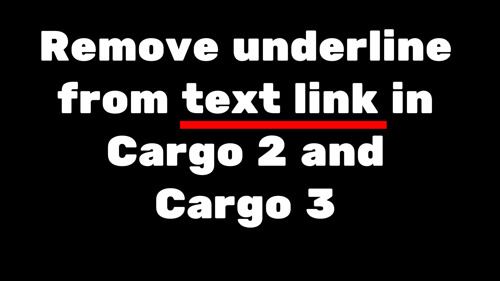 Remove underline from text link in Cargo Collective - Cargo Site Tutorials