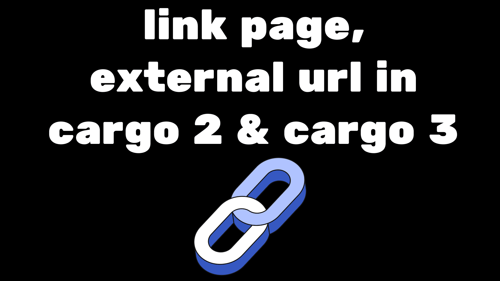 Link page and URL in Cargo Site - Cargo Site Tutorials
